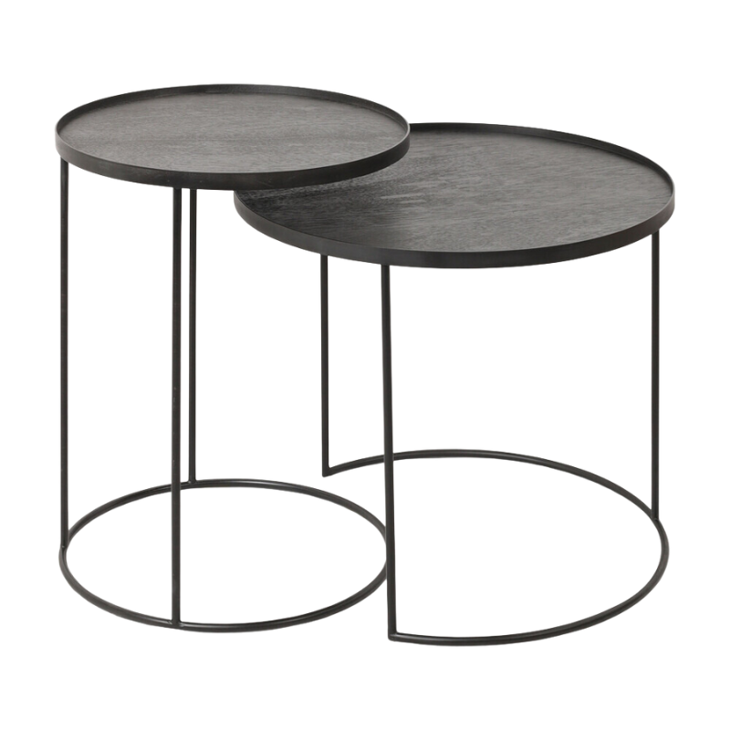 Round Tray Side Table Set by Ethnicraft | Modern Furniture | Illuminée – Illuminée